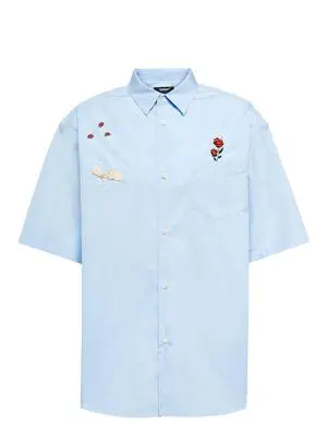 UNDERCOVERISM Embroidered Cotton Poplin Shirt - Blue