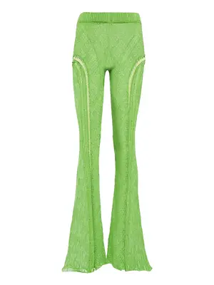 ROBERTA EINER Disco High-rise Flared Pants - Green