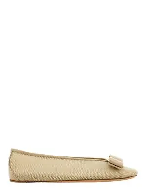 FERRAGAMO Vara Bow Ballet Flat Beige