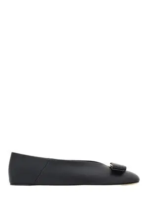 FERRAGAMO Vara Bow Ballet Flat - Black