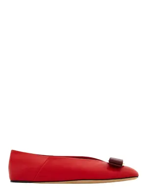 FERRAGAMO Vara Bow Ballet Flat Flame Red