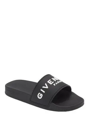 Givenchy Logo Slide Sandal - Black