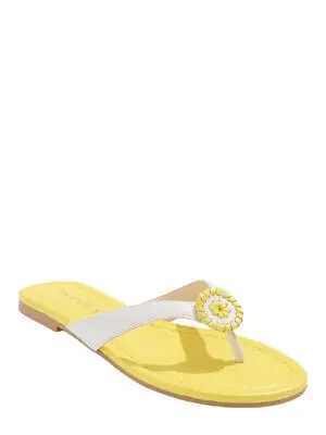 Jack Rogers Jack Rogers Roxy Flip Flop White/ Yellow