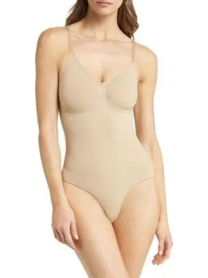 SKIMS Seamless Sculpt Brief Bodysuit - Clay