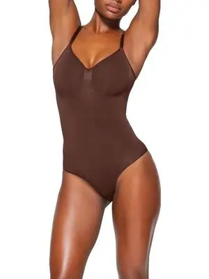 SKIMS Seamless Sculpt Brief Bodysuit - Cocoa