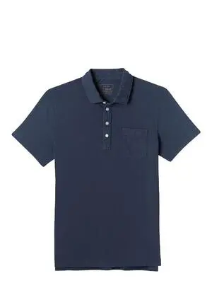 Billy Reid Pensacola Slim Fit Organic Cotton Pocket Polo - Navy