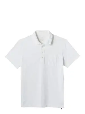 Billy Reid Pensacola Slim Fit Organic Cotton Pocket Polo - White