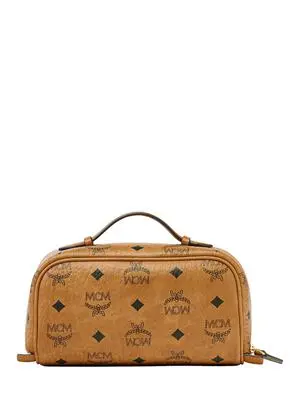 Mcm Ottomar Toiletry Bag - Cognac