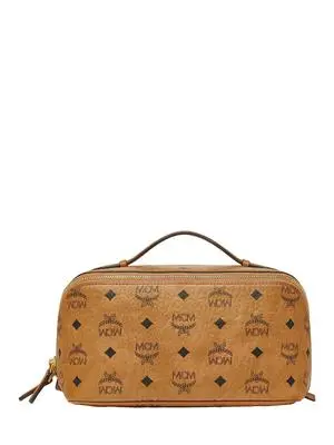 Mcm Ottomar Toiletry Bag - Cognac