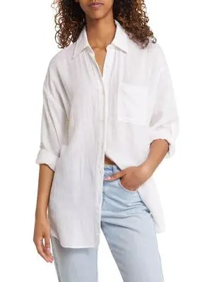 Rip Curl Premium Linen Blend Blouse - White