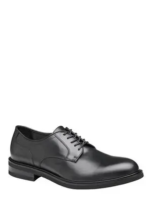 Johnston & Murphy Hartley Plain Toe Derby - Black Italian Calfskin