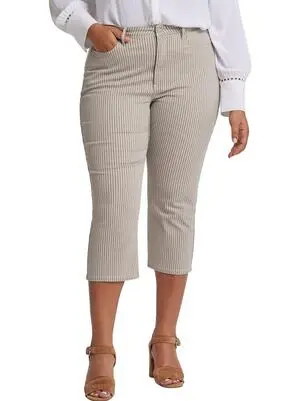 NYDJ Joni High Waist Capri Jeans - Sandbar Stripe