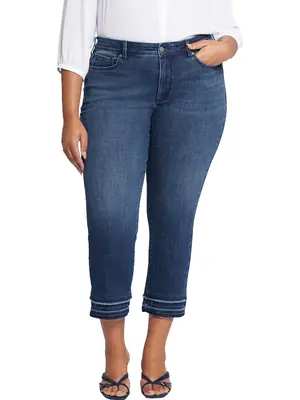 NYDJ Marilyn Release Hem Ankle Straight Leg Jeans - Inspire