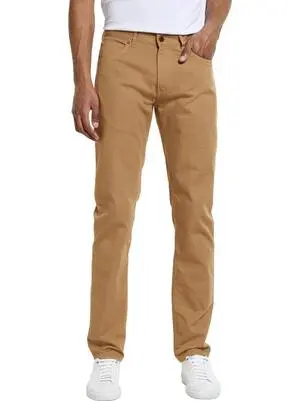 Billy Reid Cotton & Linen Blend Straight Leg Pants - Dark Tan