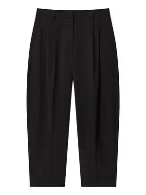 Stella McCartney Stella McCartney Pleated High-Rise Wool Pants Black