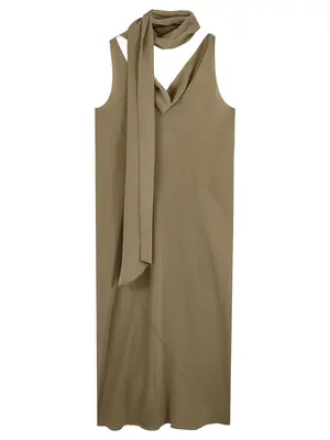 Cos COS Silk Scarf Dress Beige