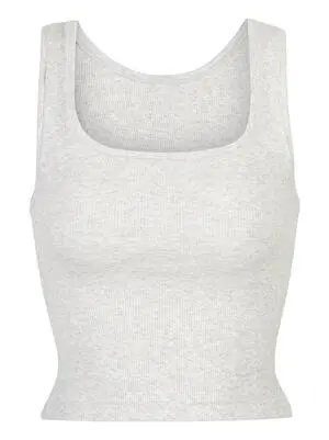 SKIMS Cotton Rib Tank - Light Heather Grey