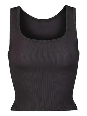 SKIMS Cotton Rib Tank - Soot