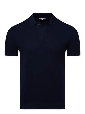 Onia Textured Knit Polo Shirt - Deep Navy