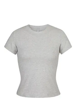 SKIMS Cotton Jersey T-shirt - Light Heather Grey