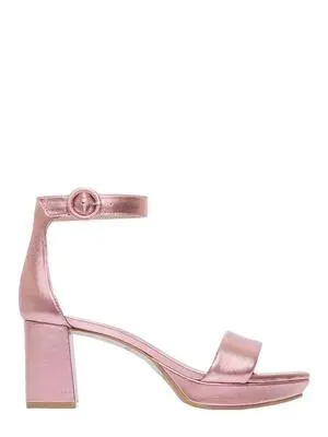 Bernardo Carla Leather Platform Sandals Light Pink