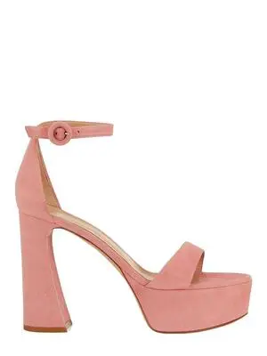 GIANVITO ROSSI Holly 70mm Suede Platform Sandals - Camellia