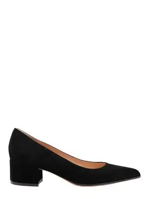 GIANVITO ROSSI Piper 45mm Suede Block Heel Pumps - Black