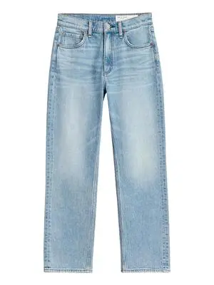 Rag & Bone Harlow Straight Mid-rise Crop Jeans - Lou