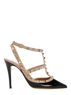 Valentino Garavani Rockstud 100mm Slingback Pumps - Nero