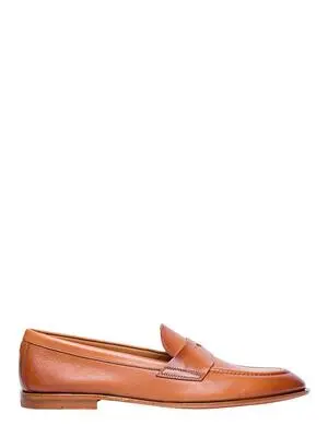 Santoni Santoni Famed Leather Loafers Light Brow