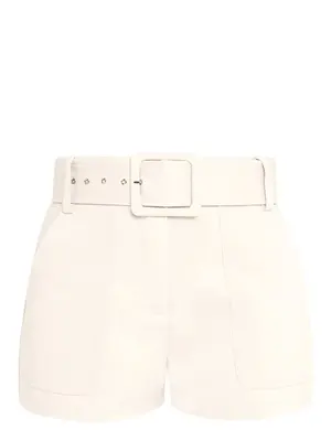 Ramy Brook Kasey Belted Tailored Shorts - Ivory