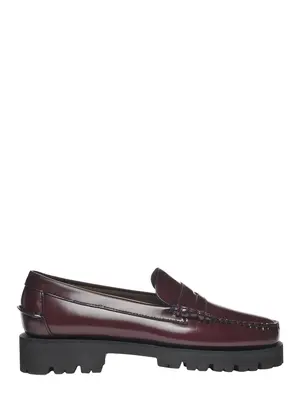 SEBAGO Sebago Dan Lug-Sole Penny Loafers Garnet