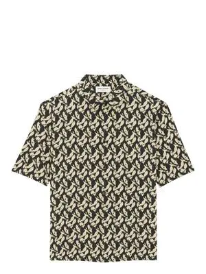 Saint Laurent Patterned Shirt - Black