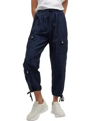 Cinq À Sept Nitsan Tie-cuff Cargo Pants - Navy