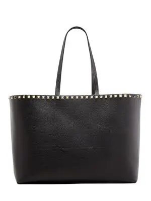 Valentino Garavani Rockstud Vitello Tote Bag - Black