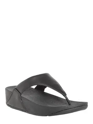 Fitflop Lulu Thong Wedge Sandals - Black