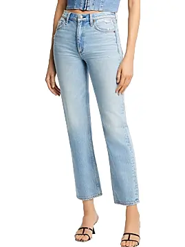 Rag & Bone Harlow High Rise Ankle Straight Jeans In Lou1 Lou1
