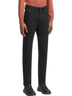 Zegna Slim Fit Denim Jeans - Black