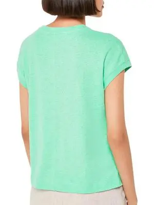 Whistles Ember Linen Mix Pocket Tee - Green