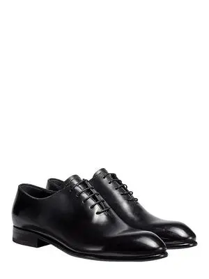 Zegna Vienna Evening Wholecut Oxford Shoes - Black