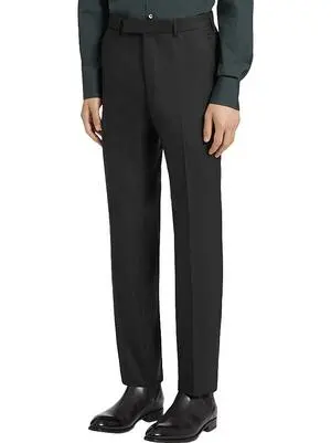 Zegna Wool Slim Fit Pants Black
