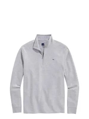 Vineyard Vines Saltwater Quarter Zip Long Sleeve Sweatshirt - Granite
