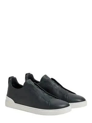 Zegna Triple Stitch Secondskin Sneakers Dark Green