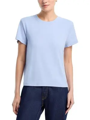 Ag Sadie Crew Cropped Tee - Blue Whisp