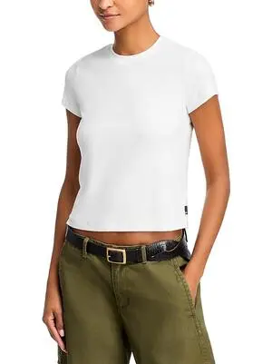Ag Sadie Crew Cropped Tee Ex-white