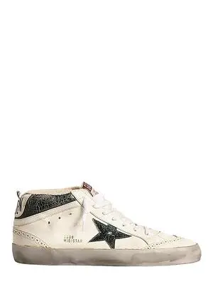 GOLDEN GOOSE Mid Star Wingtip Sneakers - White/ivory
