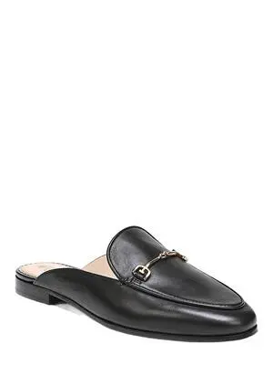 Sam Edelman Linnie Apron Toe Mules Black Leather