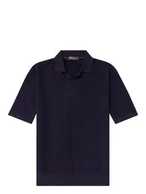 Loro Piana V-neck Polo Shirt - Blue