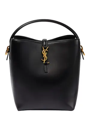 Saint Laurent Le 37 Leather Bucket Bag - Black