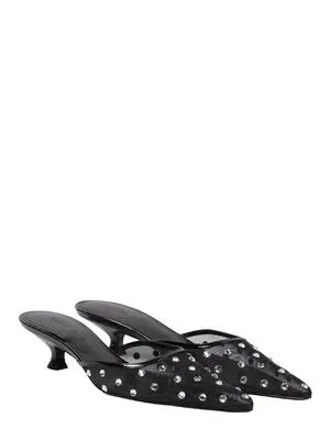 Khaite Minna Embellished Mules - Black